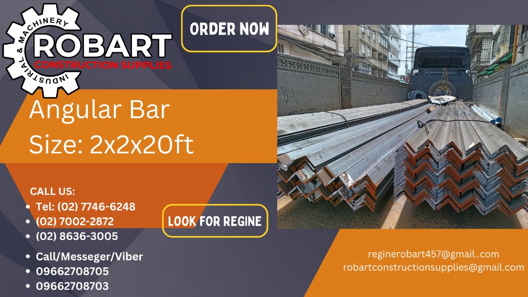 Angular Bar Size: 2x2x20ft (4mmthk), Commercial & Industrial ...