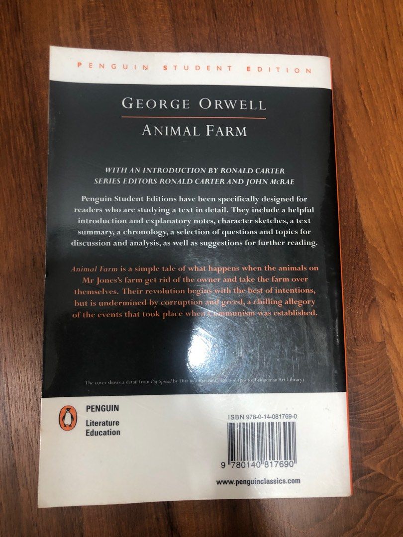 Animal Farm George Owell Penguin Books, Hobbies & Toys, Books ...