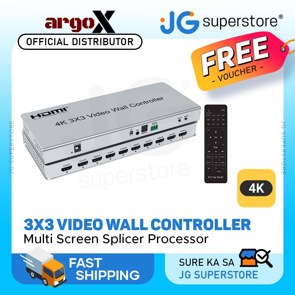 ArgoX 4K HDMI 2x3 / 3x3 TV Video Wall Controller Multi Screen Processor ...