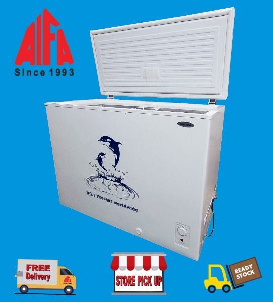 Aucma BD-280NA Commercial Chest Freezer Top Opening Door Poultry ...