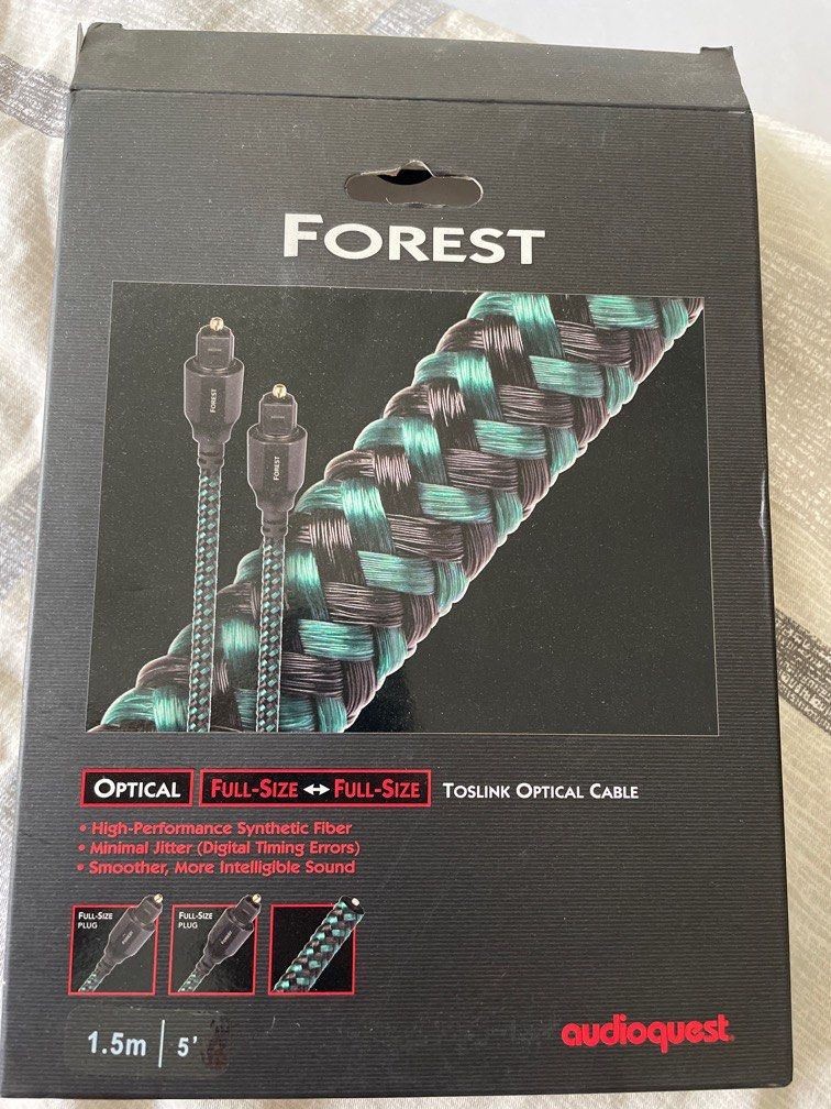 Audioquest Toslink Optical Cable Forest 1.5m, Audio, Other Audio ...