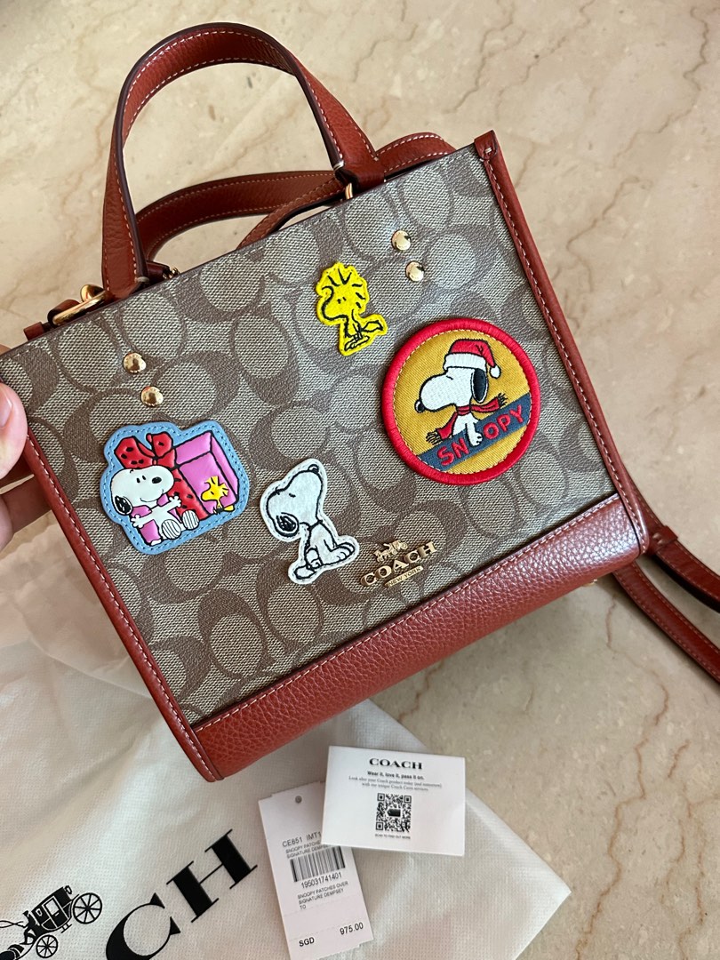 Coach Bag Peanuts Collab, Women's Fashion, Bags & Wallets, Cross-body ...