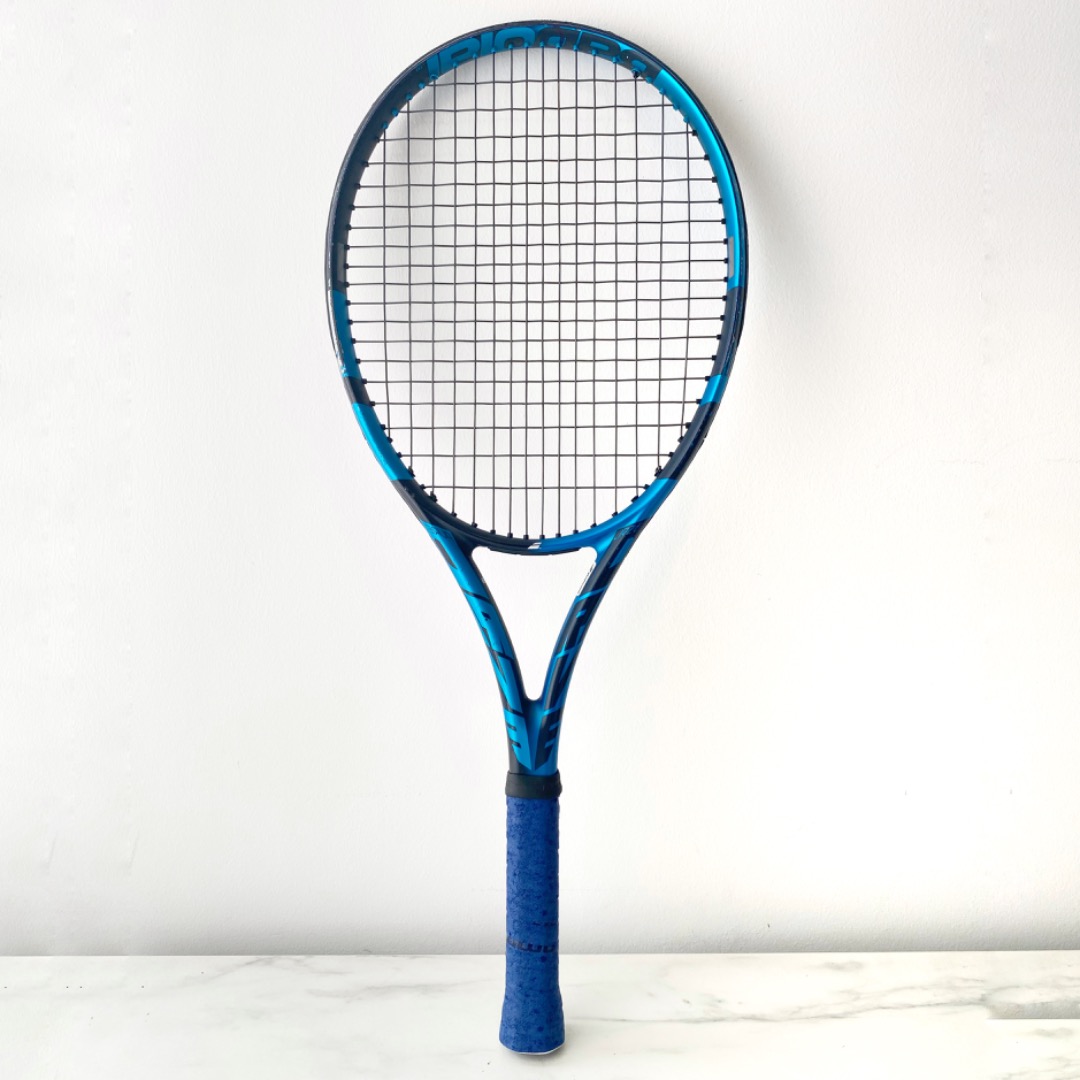 Babolat Pure Drive Junior 26 Blue with New Overgrip + Upgraded String ...