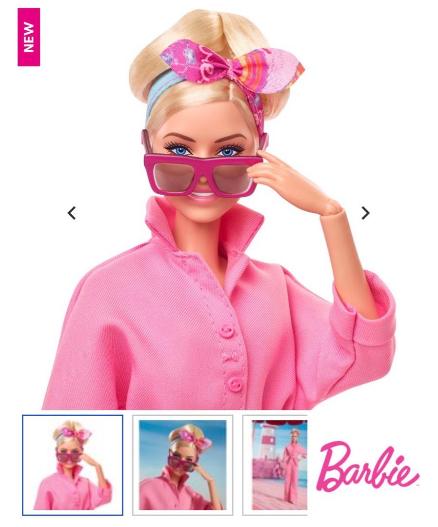 Barbie the Movie -Margot Robbie Doll In Pink Power Jumpsuit, Hobbies ...