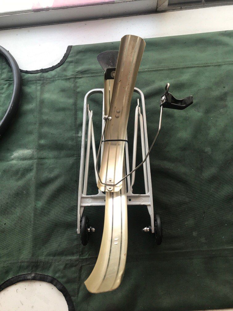 BROMPTON original rack + front and back mudguard set, Sports Equipment ...