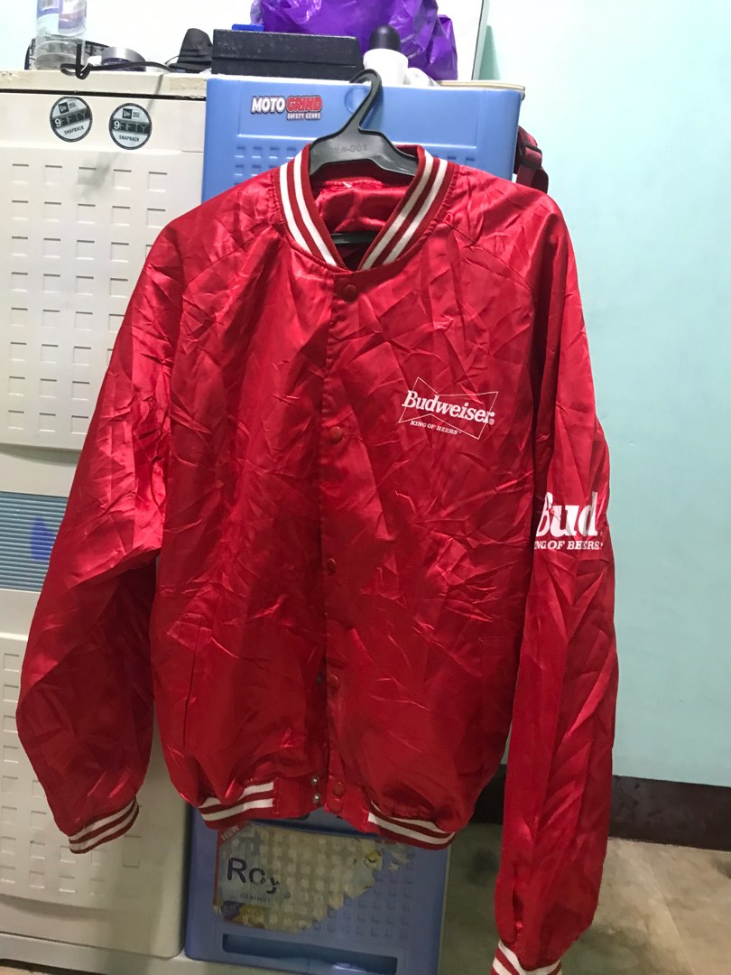 Budweiser Varsity Jacket Red, Men's Fashion, Coats, Jackets and ...