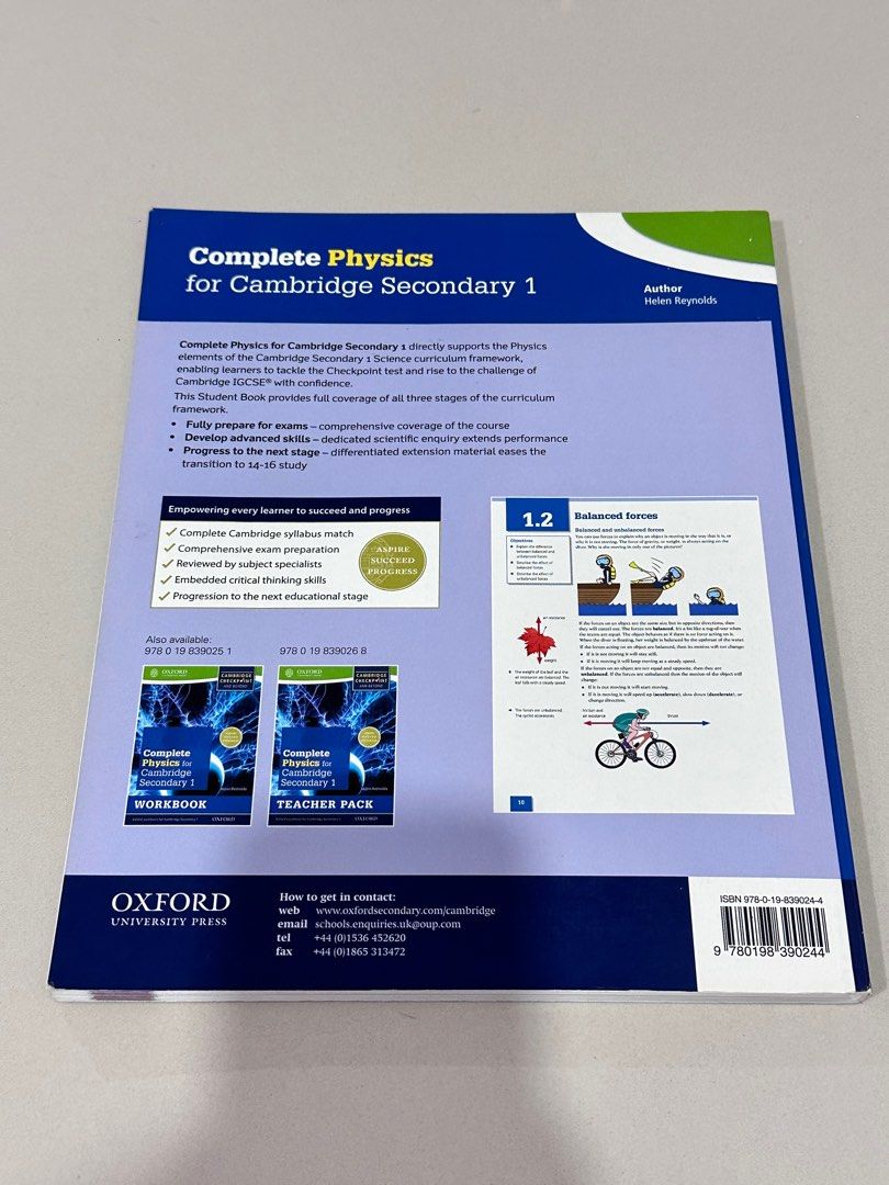 Cambridge Checkpoint Secondary 1 Text Workbook Textbook Oxford ...