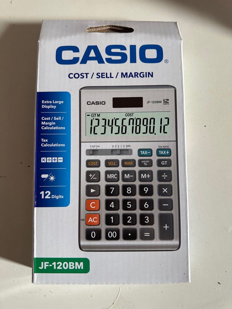 Casio 計數機 JF120-BM, 電腦＆科技, 商務用科技產品 - Carousell