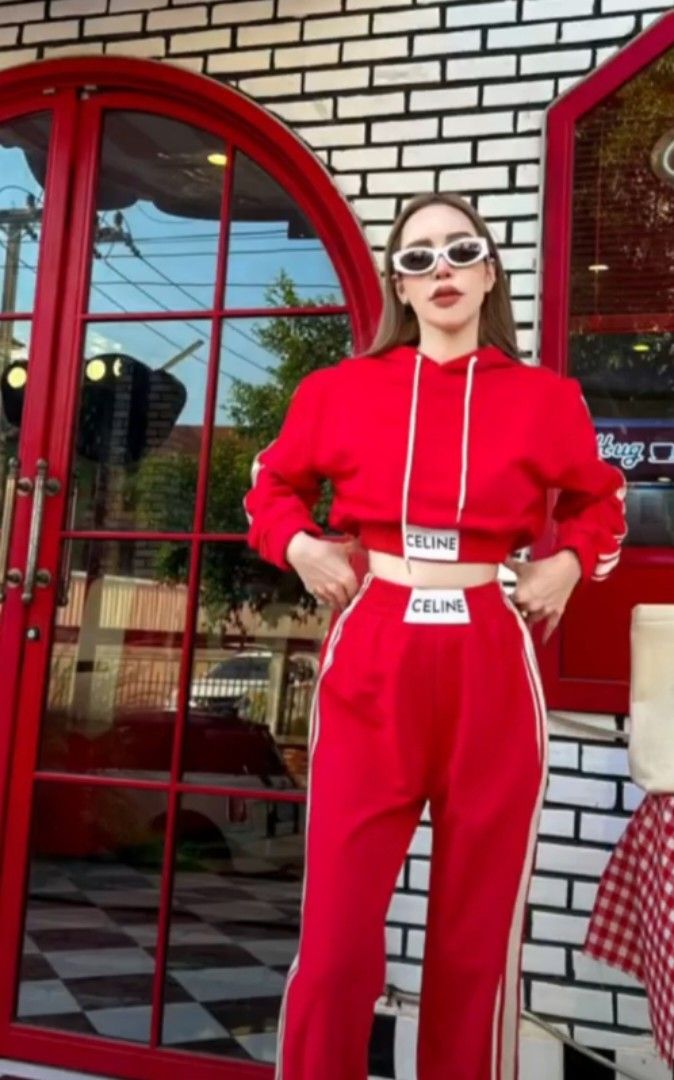 Celine red set, Women's Fashion, Dresses & Sets, Sets or Coordinates on ...