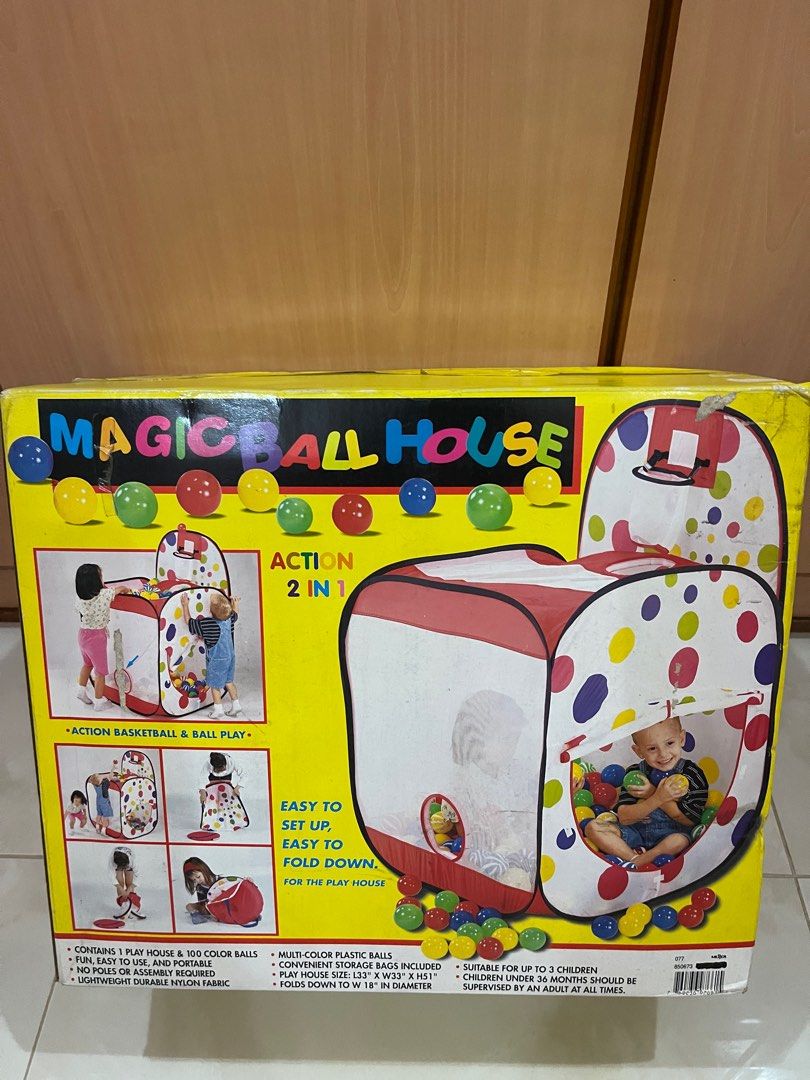 CHILDREN PLAYHOUSE-Magic Ball House Action 2in1, Hobbies & Toys, Toys ...