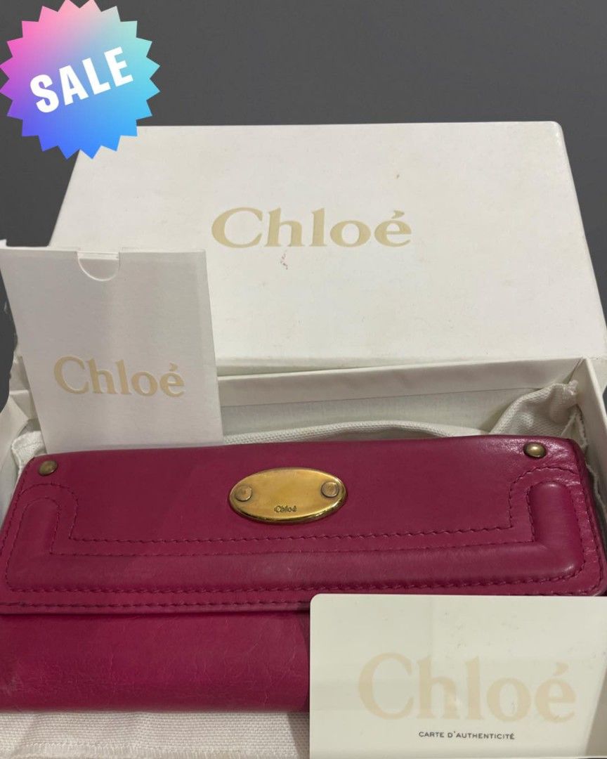Chloe Wallet with care card and box, Luxury, Bags & Wallets on Carousell