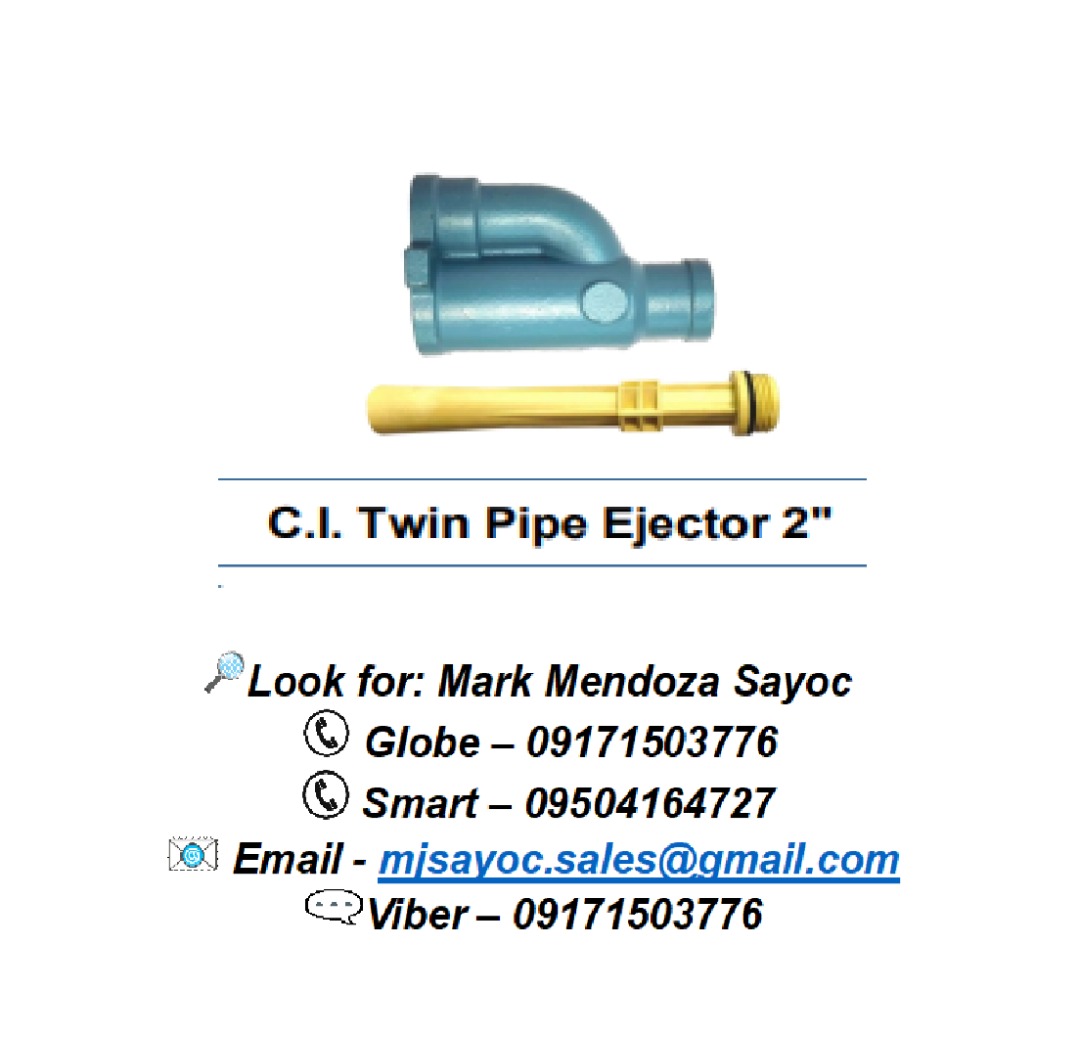 C.I. Twin Pipe Ejector 2", Commercial & Industrial, Construction Tools ...