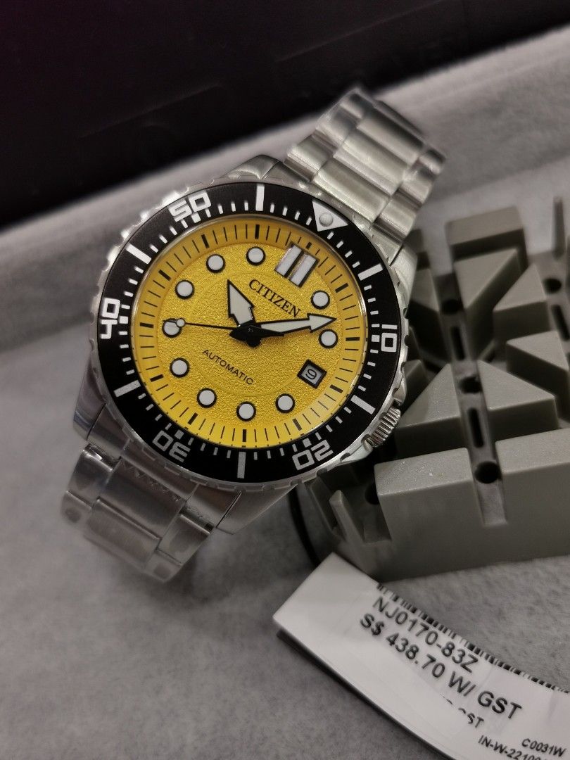 Citizen Yellow Automatic Watch, Men's Fashion, Watches & Accessories ...