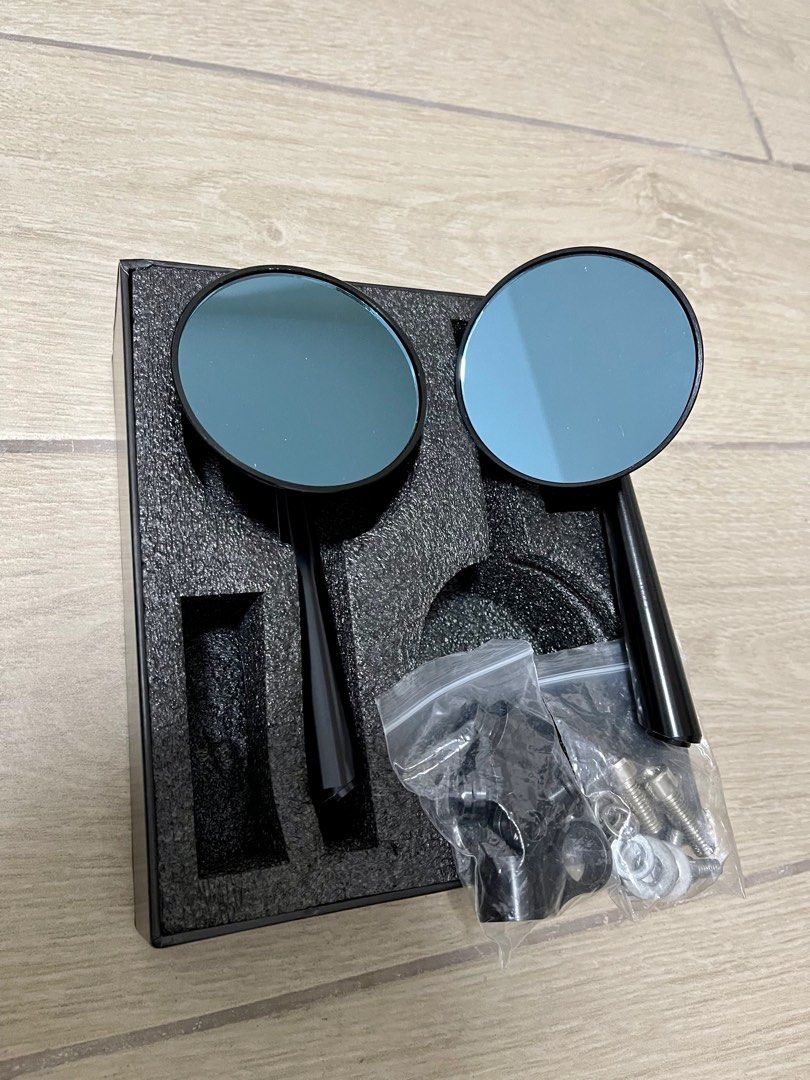 Classic Round Side Mirrors, Motorbikes, Motorbike Parts & Accessories ...