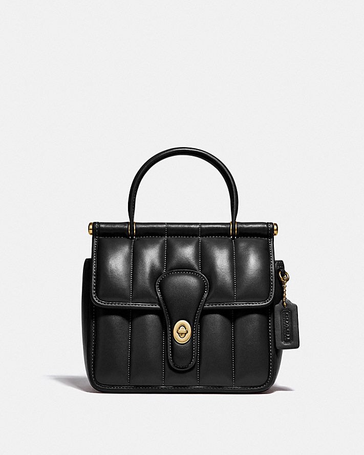 Coach Willis Quilted Top Handle 18, Women's Fashion, Bags & Wallets ...