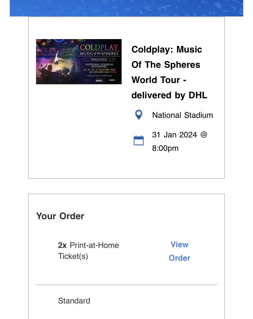 COLDPLAY CONCERT SINGAPORE 31 JAN 2024, Tickets & Vouchers, Event ...