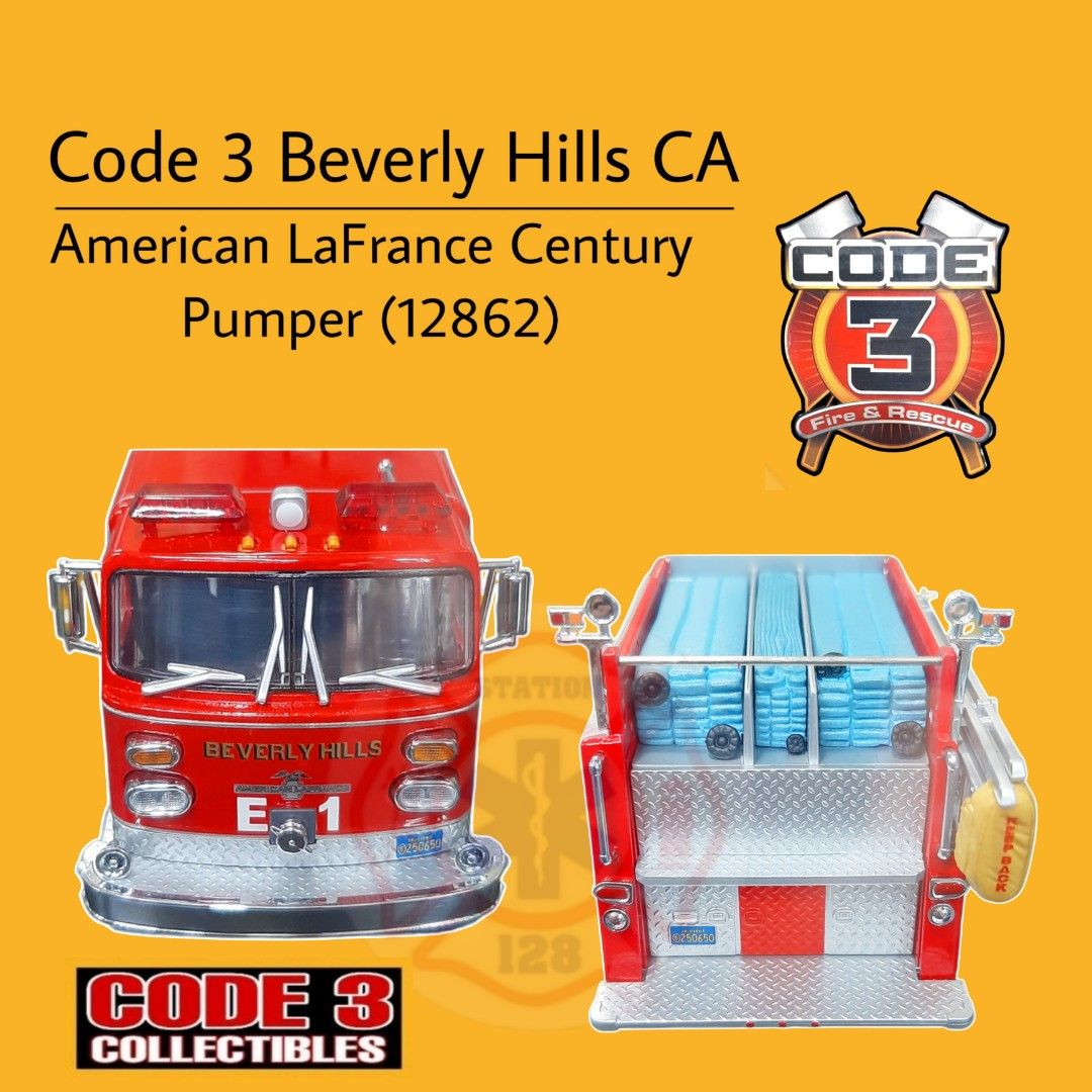 Collectibles Code 3 Beverly Hills, CA American LaFrance Century Pumper ...