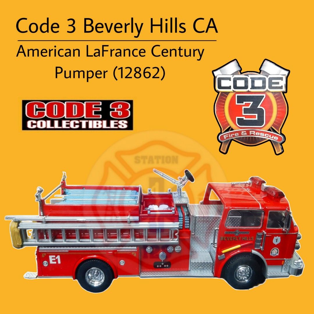 Collectibles Code 3 Beverly Hills, CA American LaFrance Century Pumper ...