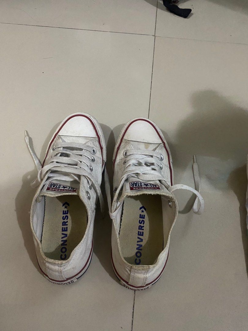 Converse white for sale:, Women's Fashion, Footwear, Sneakers on Carousell