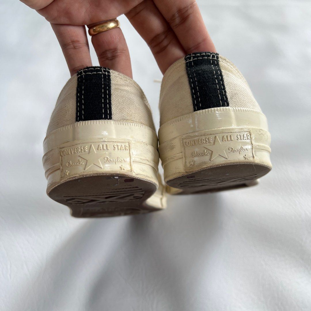 Converse x Comme des Garcons Play CDG 70s Cream low 5.5, Women's ...