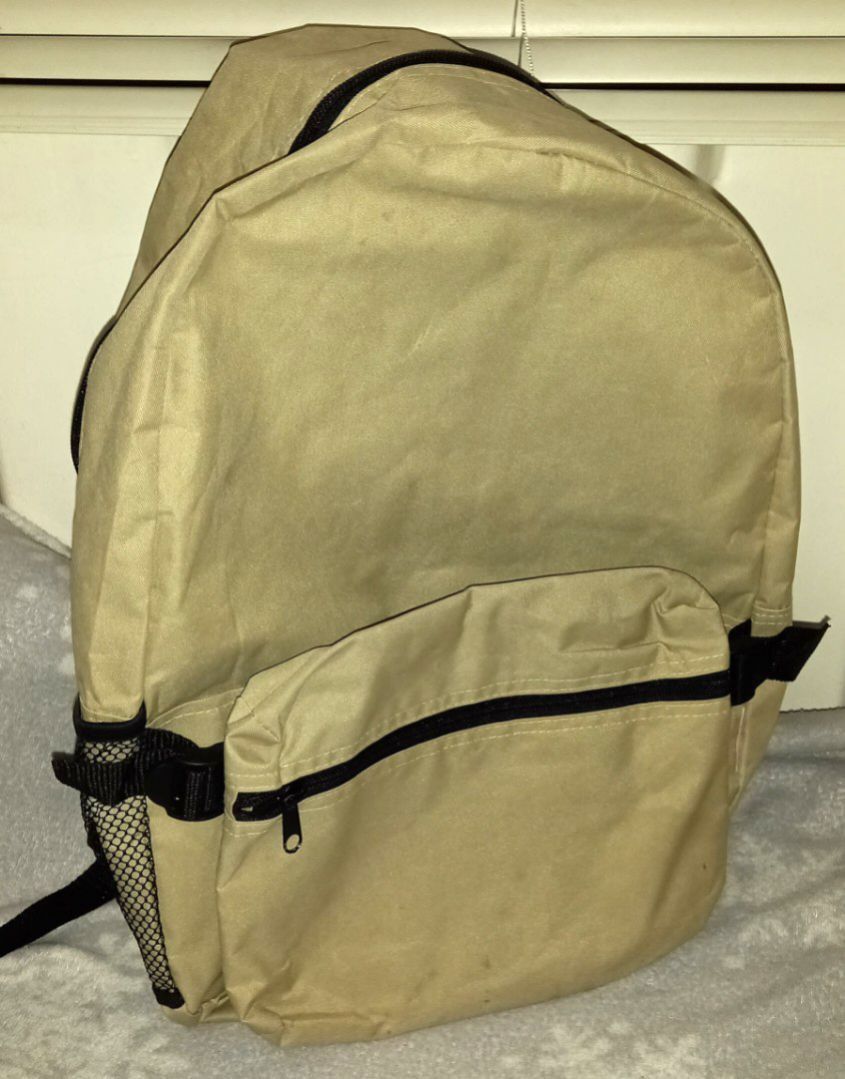 Cream-colored Backpack, Men's Fashion, Bags, Backpacks on Carousell