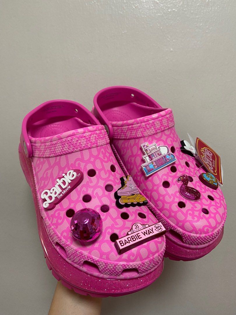 Crocs x Barbie Mega Crush Clogs, Women's Fashion, Footwear, Slippers ...