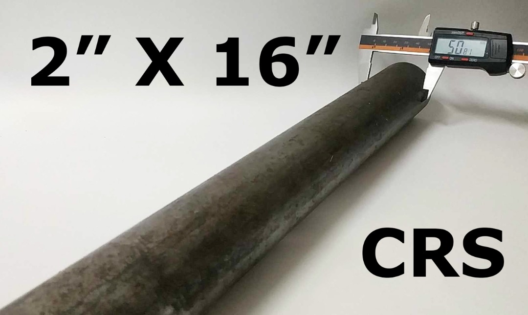 CRS SHAFTING 2" X 16" COLD ROLLED STEEL CR SHAFTING ROUND BAR ...