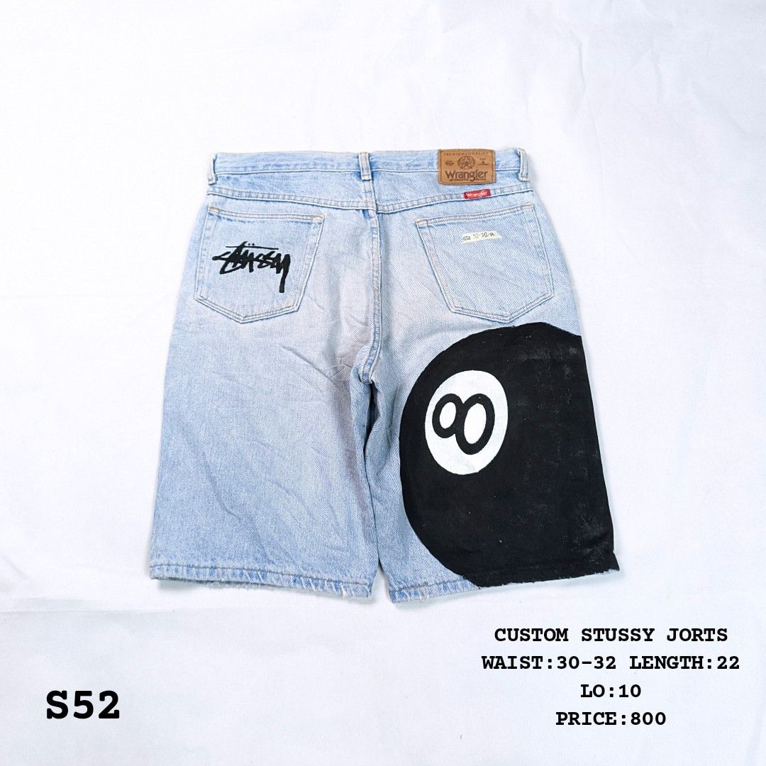 Custom Stussy Jorts (52), Men's Fashion, Bottoms, Shorts on Carousell