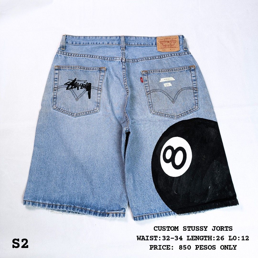 Custom Stussy Jorts (S2), Men's Fashion, Bottoms, Shorts on Carousell