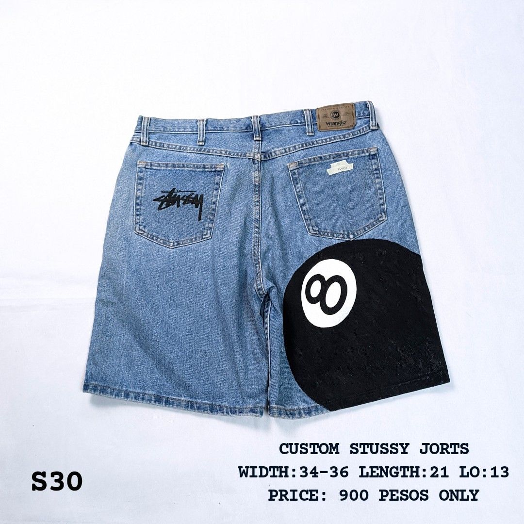 Custom Stussy Jorts (S30), Men's Fashion, Bottoms, Shorts on Carousell