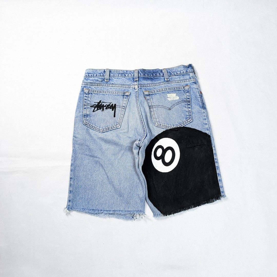 Custom Stussy Jorts (S34), Men's Fashion, Bottoms, Shorts on Carousell