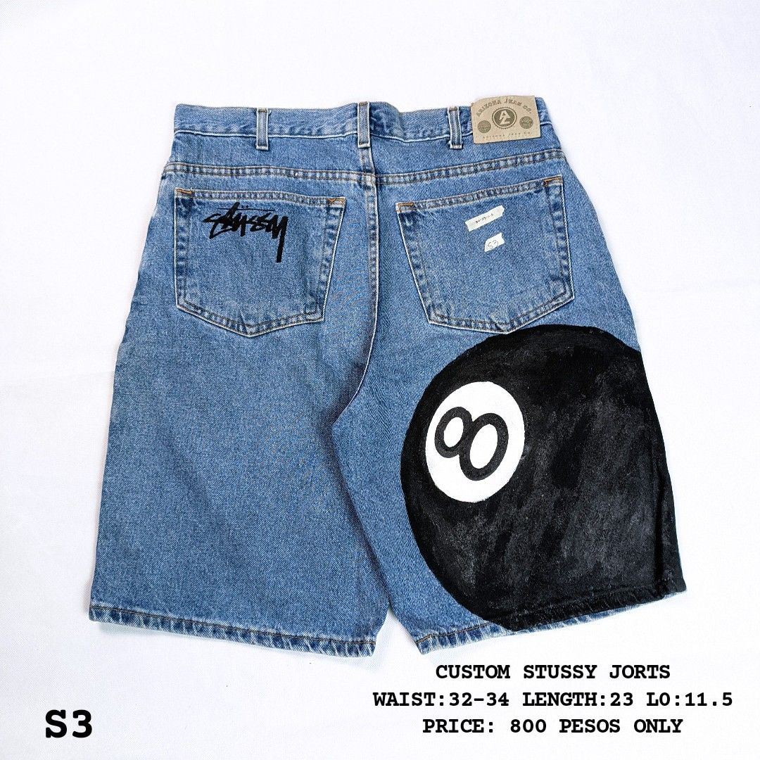 Custom Stussy Jorts (S3), Men's Fashion, Bottoms, Shorts on Carousell