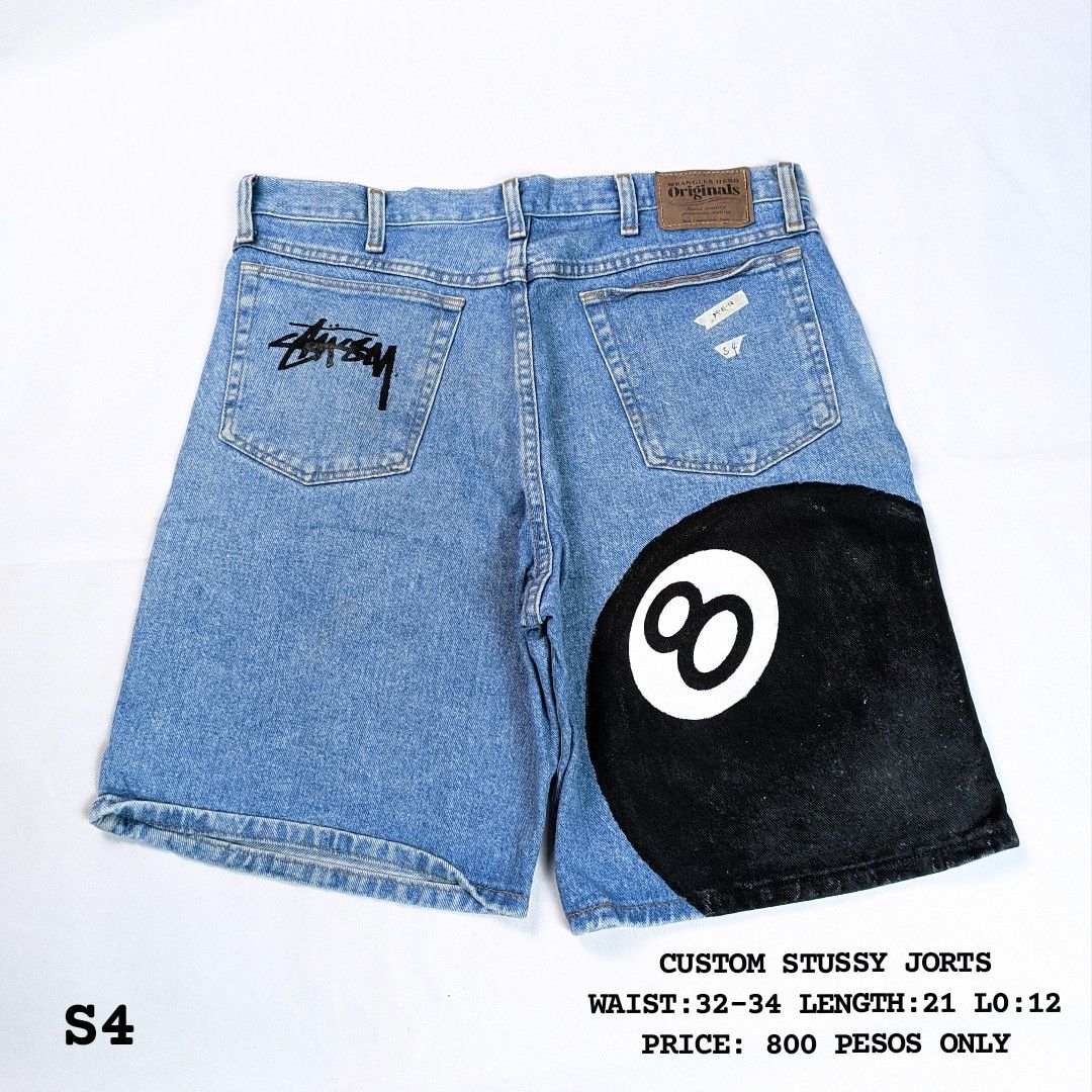Custom Stussy Jorts (S4), Men's Fashion, Bottoms, Shorts on Carousell