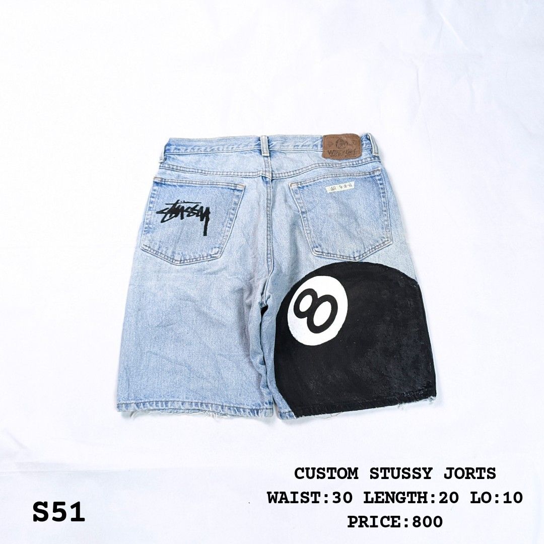 Custom Stussy Jorts (S51), Men's Fashion, Bottoms, Shorts on Carousell