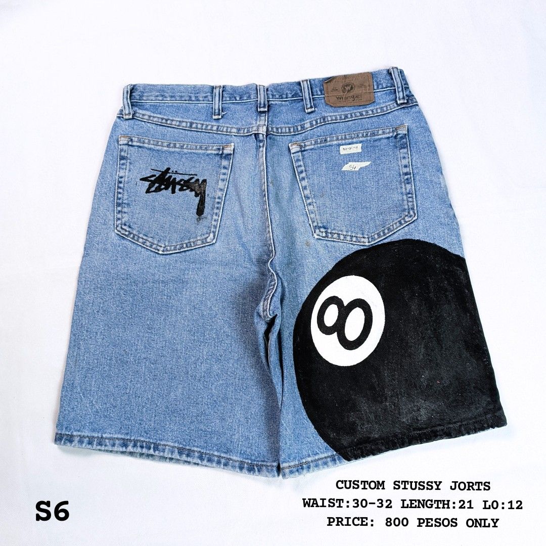Custom Stussy Jorts (S6), Men's Fashion, Bottoms, Shorts on Carousell