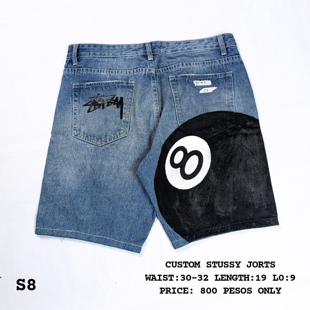 Custom Stussy Jorts (S8), Men's Fashion, Bottoms, Shorts on Carousell
