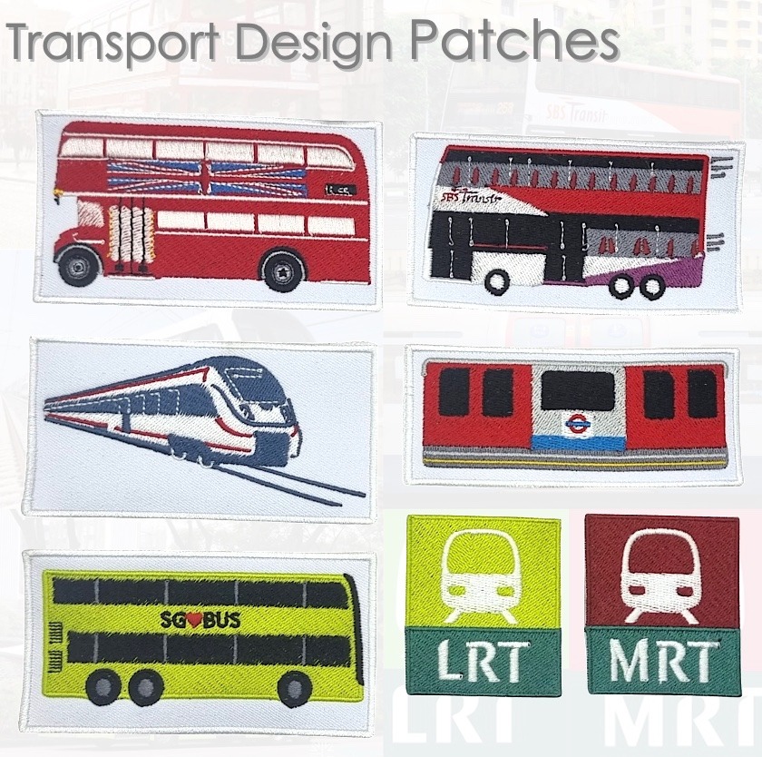 Customised Patches Public Transport SMRT SBS Bus Train Velcro Embroidery Collector, Hobbies ...