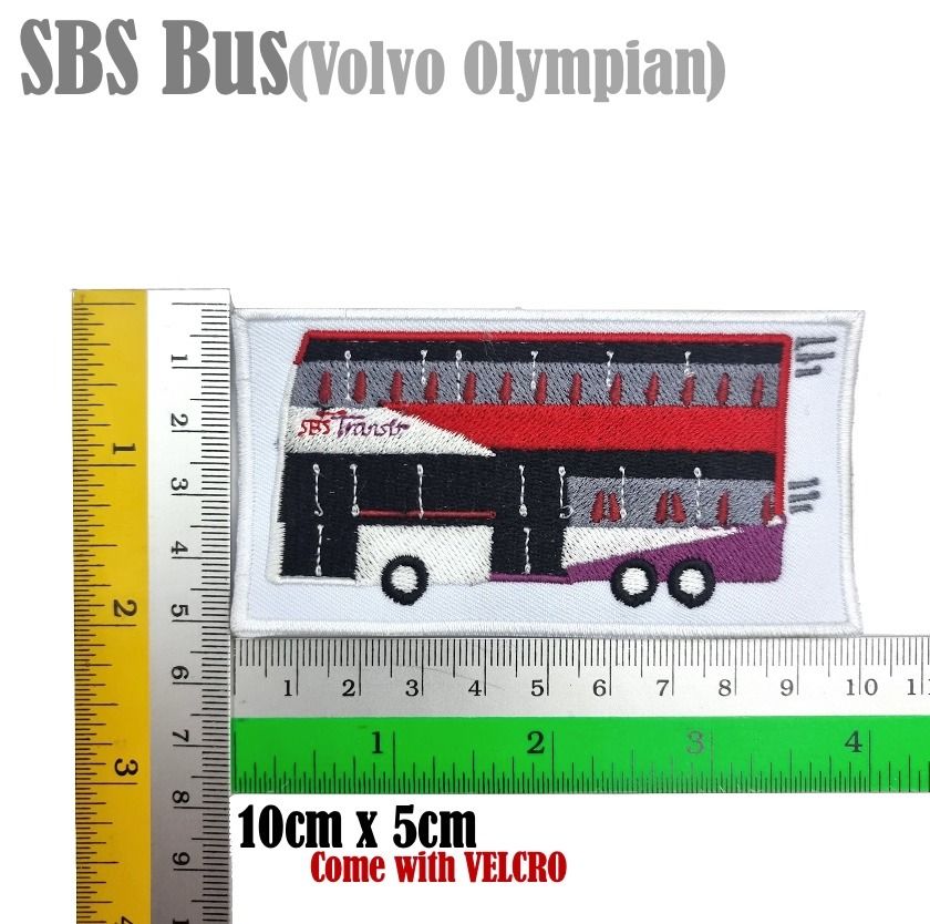 Customised Patches Public Transport SMRT SBS Bus Train Velcro Embroidery Collector, Hobbies ...