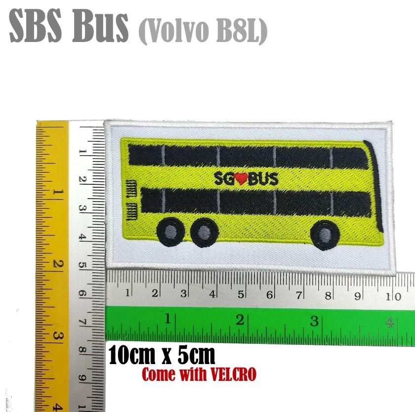 Customised Patches Public Transport SMRT SBS Bus Train Velcro Embroidery Collector, Hobbies ...