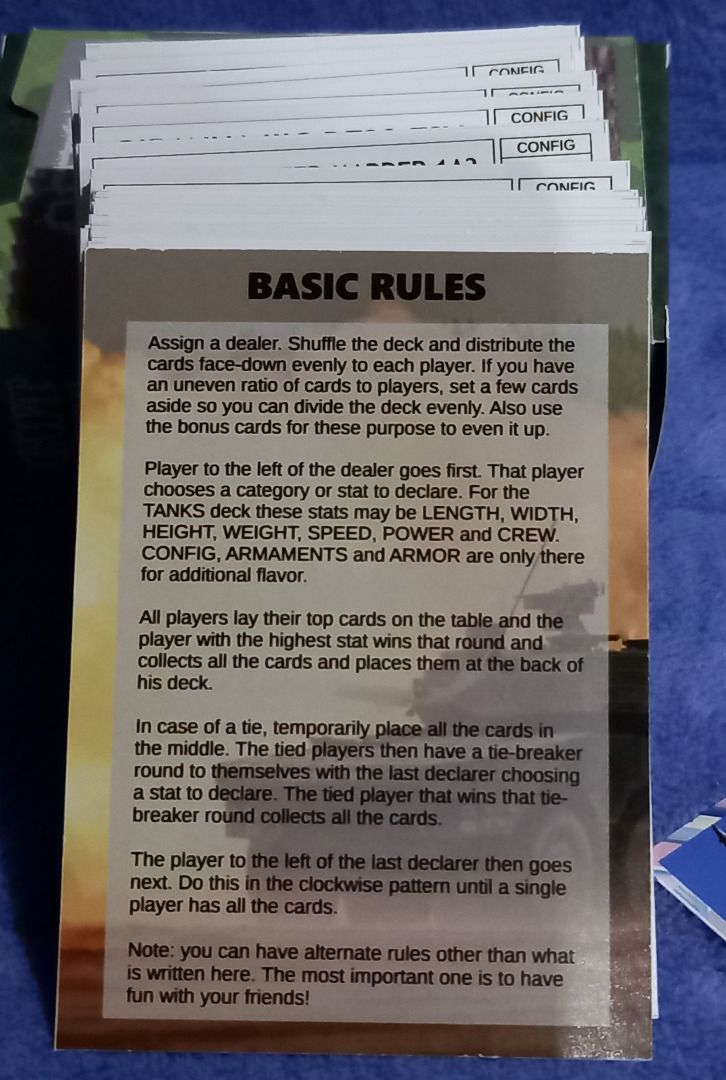 CWT AFV Thick Edition Card Game, Hobbies & Toys, Toys & Games on Carousell