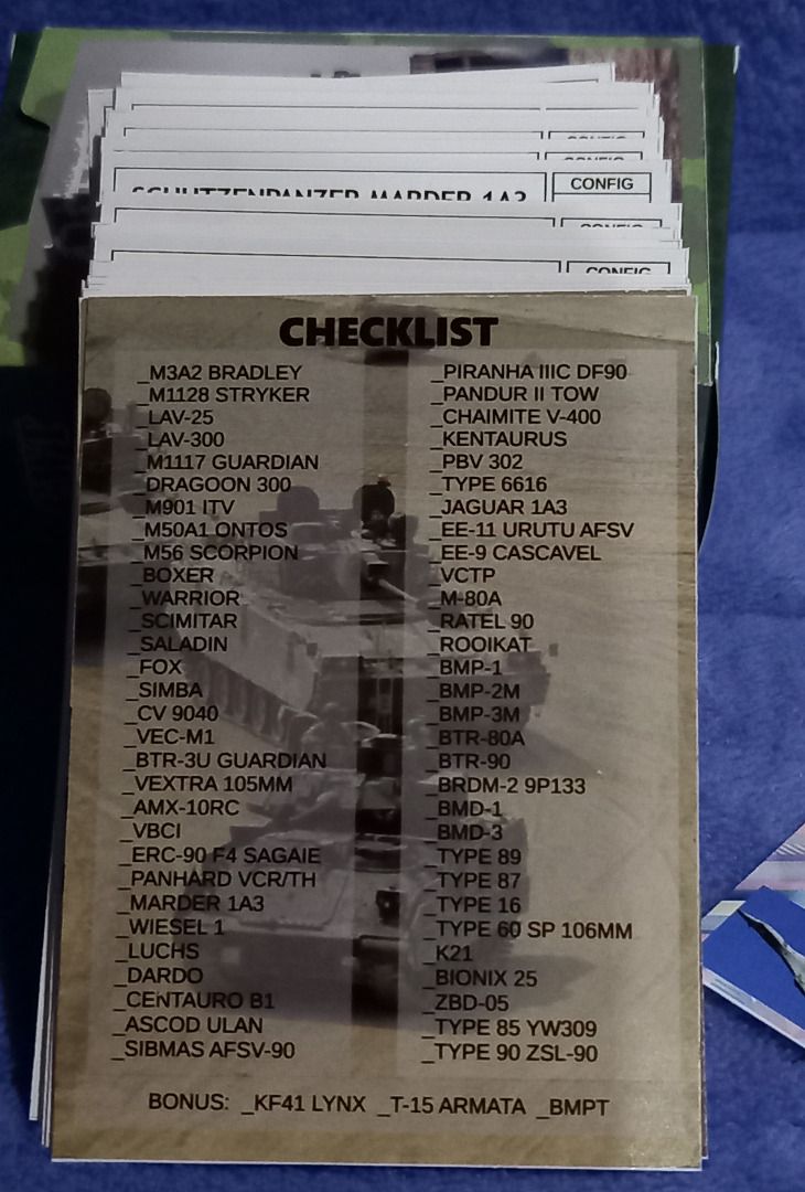 CWT AFV Thick Edition Card Game, Hobbies & Toys, Toys & Games on Carousell