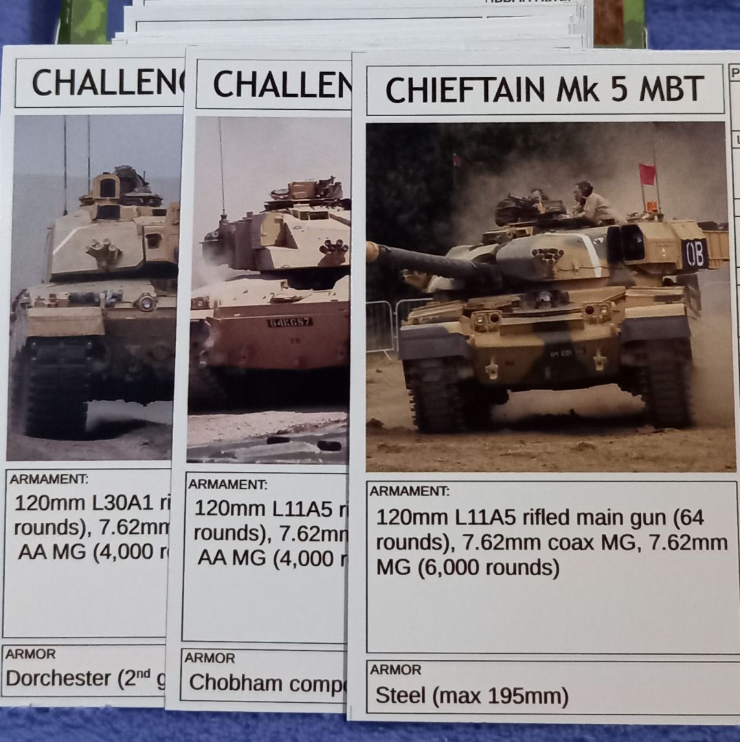 CWT Tanks Thick Edition Card Game, Hobbies & Toys, Toys & Games on ...