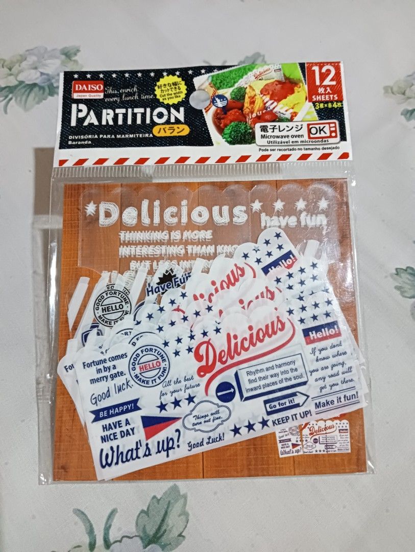 Daiso Bento Box Partition, Hobbies & Toys, Stationary & Craft, Craft ...