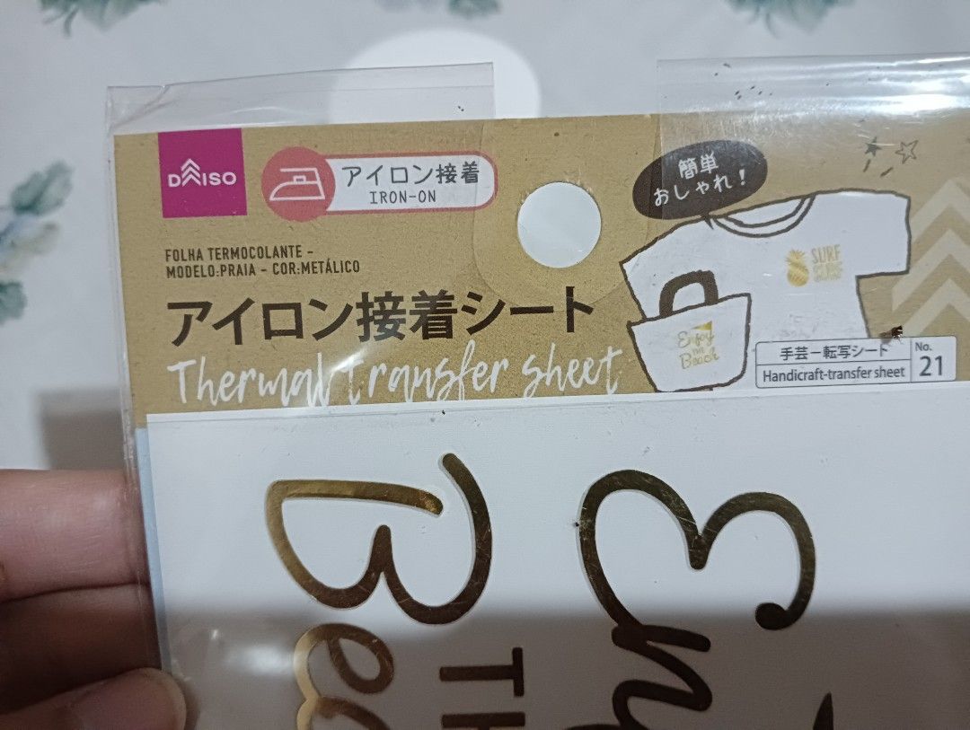 Daiso Thermal Tshirt Sticker, Hobbies & Toys, Stationary & Craft, Art ...
