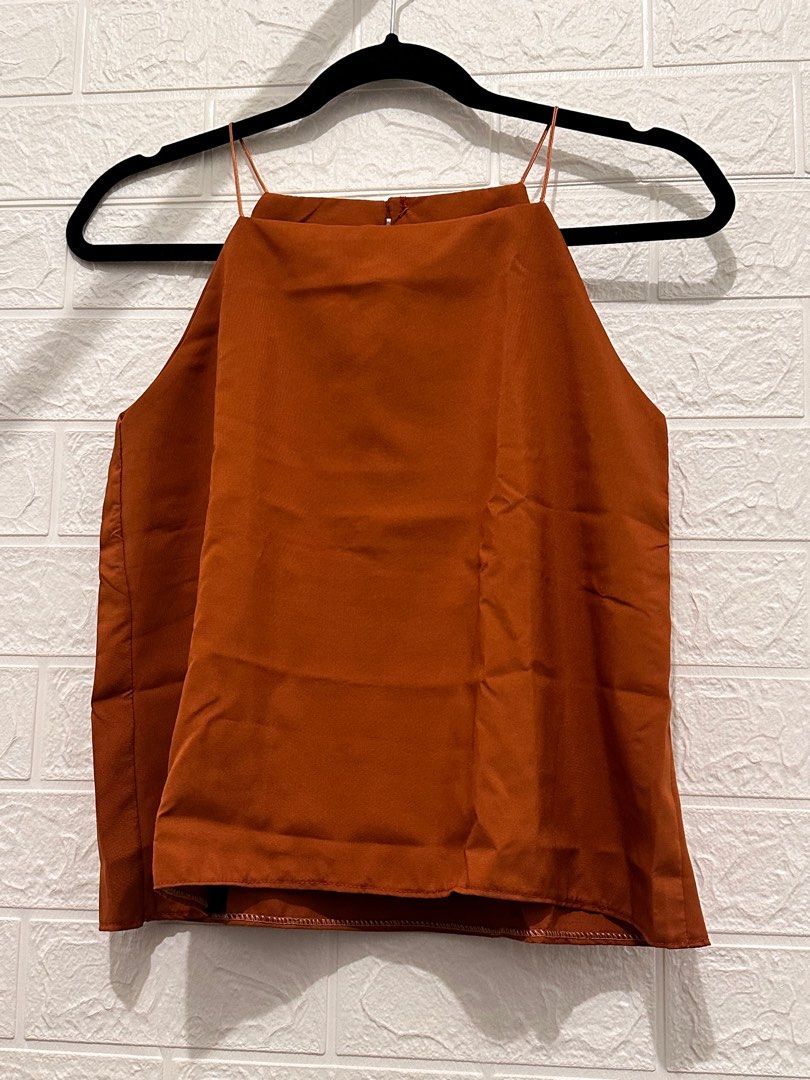 Dark orange top, Women's Fashion, Tops, Blouses on Carousell