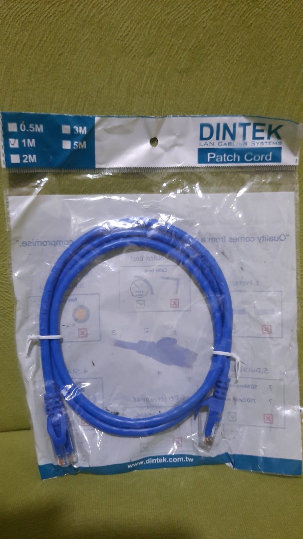 Dintek Lan Cable (1meter), Computers & Tech, Parts & Accessories ...