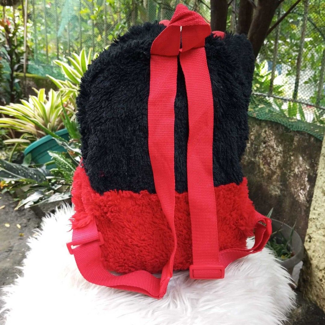 DISNEY Minnie Mouse Furry Bag Backpack, Women's Fashion, Bags & Wallets ...