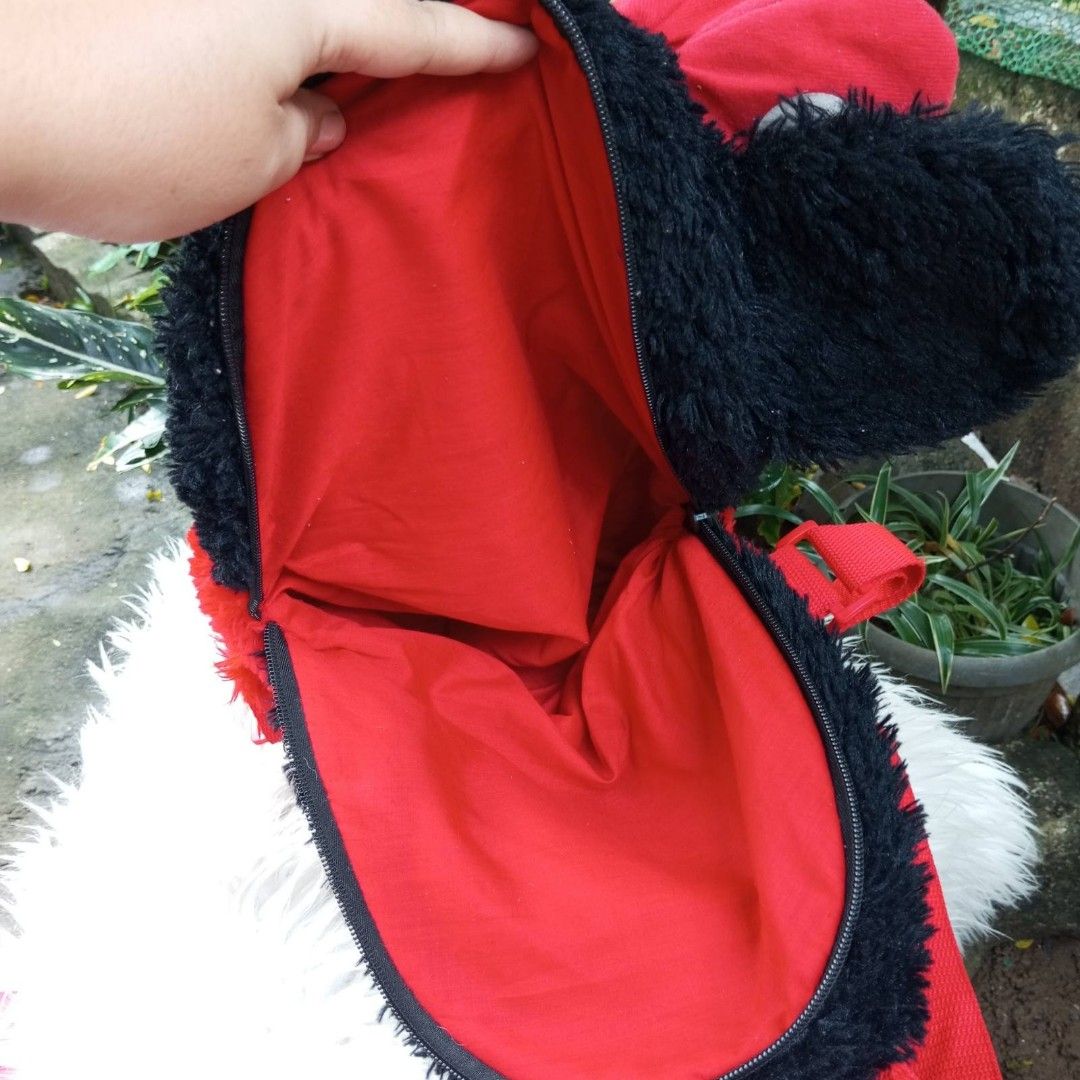 DISNEY Minnie Mouse Furry Bag Backpack, Women's Fashion, Bags & Wallets ...