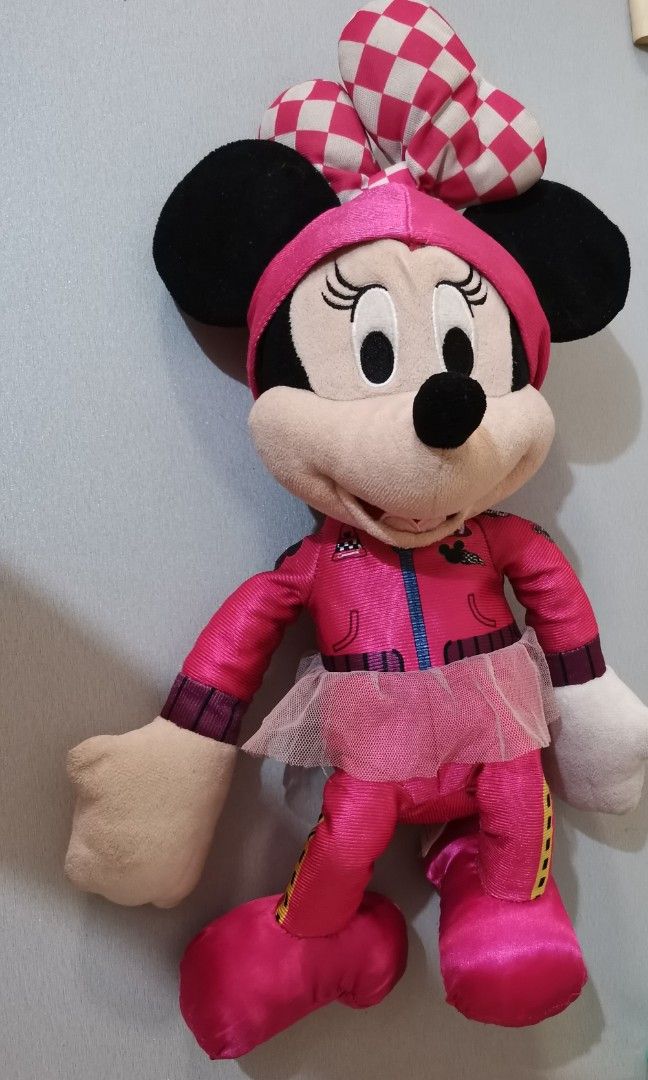 Disney Minnie Mouse Race Car Suit Plush, Hobbies & Toys, Toys & Games ...