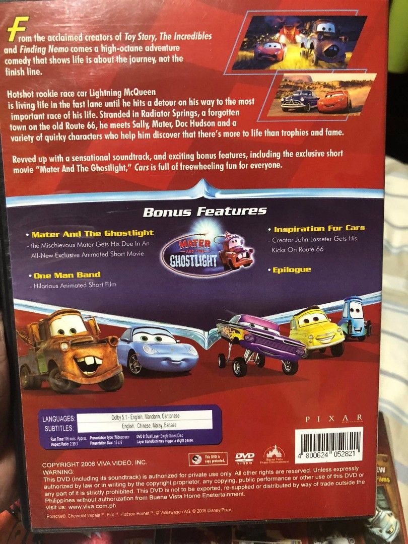 Disney Pixar's Cars Book + DVD bundle, Hobbies & Toys, Memorabilia ...